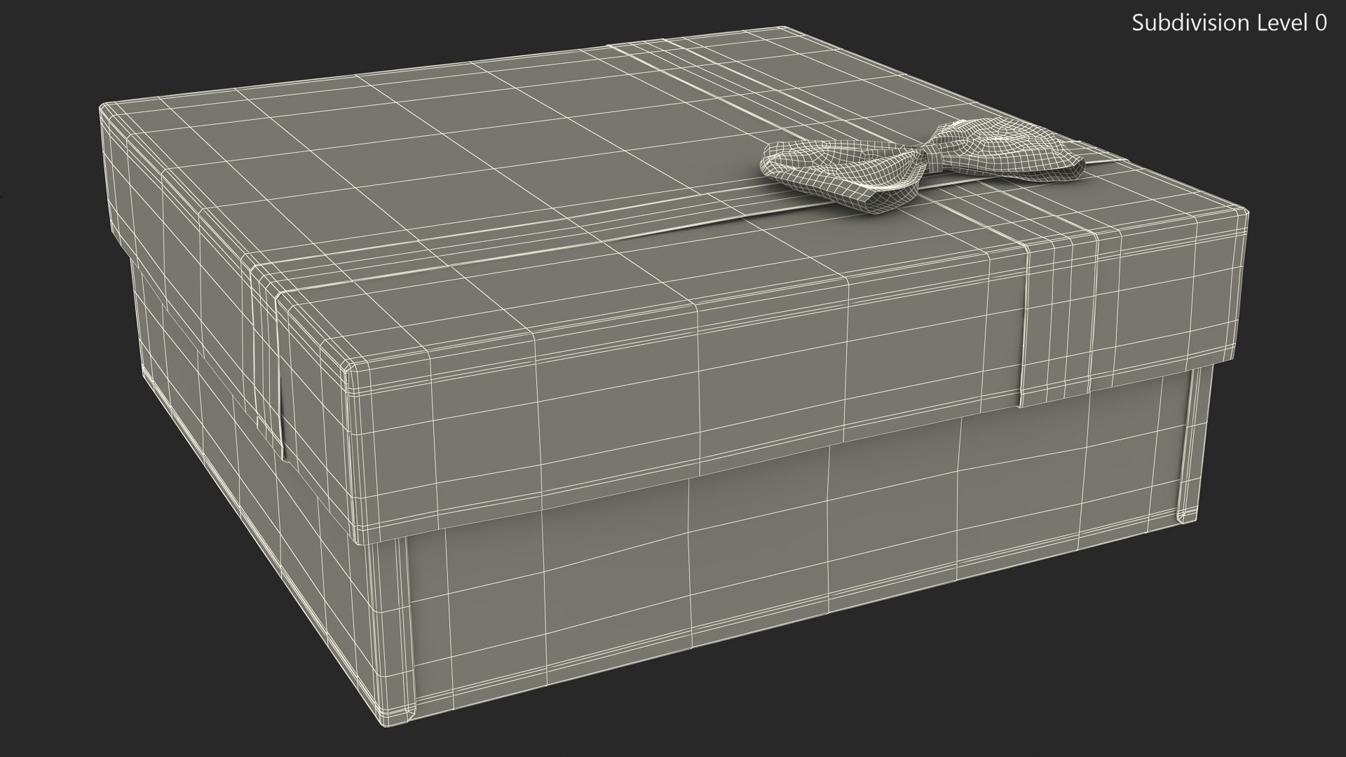 3D Model Wrapped Gift Box With Shiny Ribbon - TurboSquid 2246839