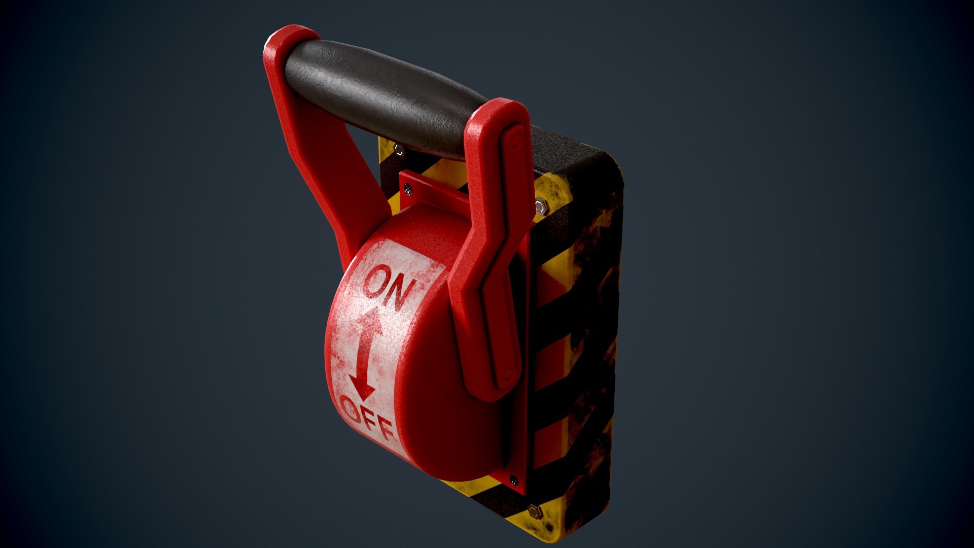 Sci Fi Red Lever Power Switch Model - TurboSquid 2001837