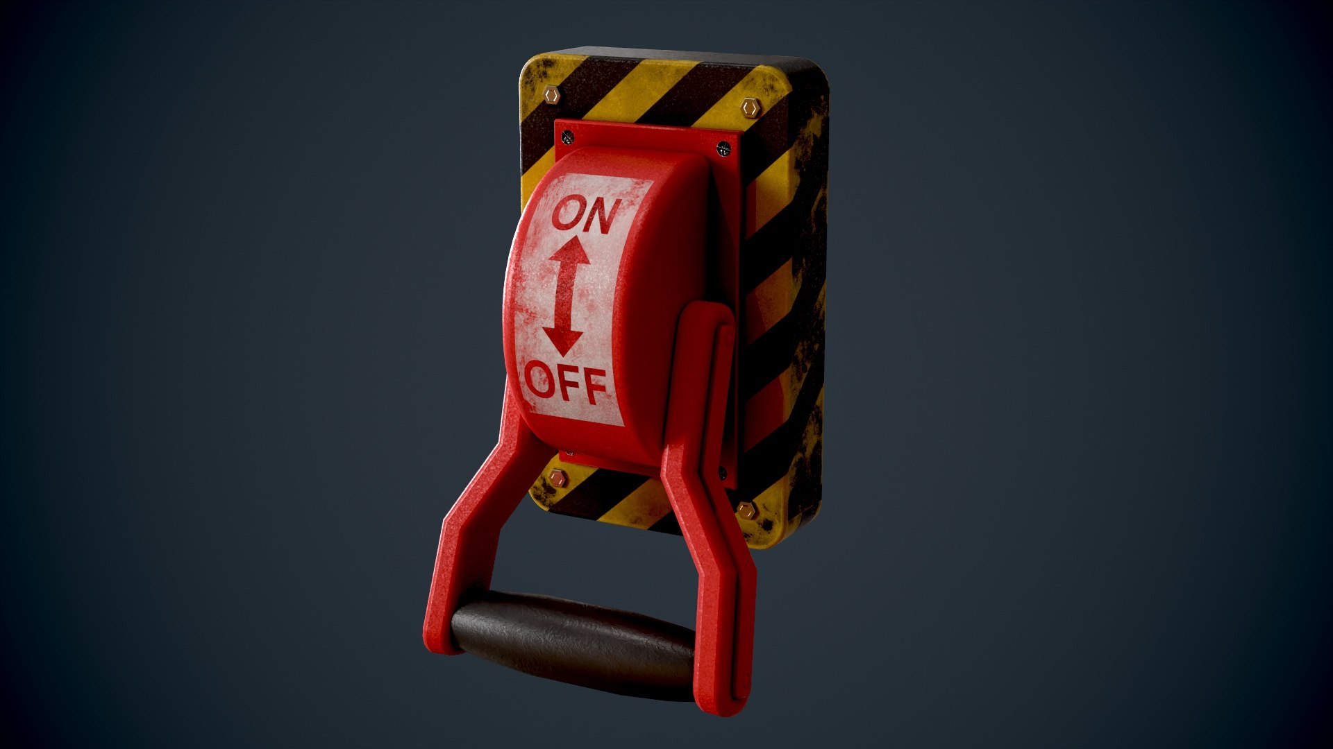 Sci Fi Red Lever Power Switch Model - TurboSquid 2001837