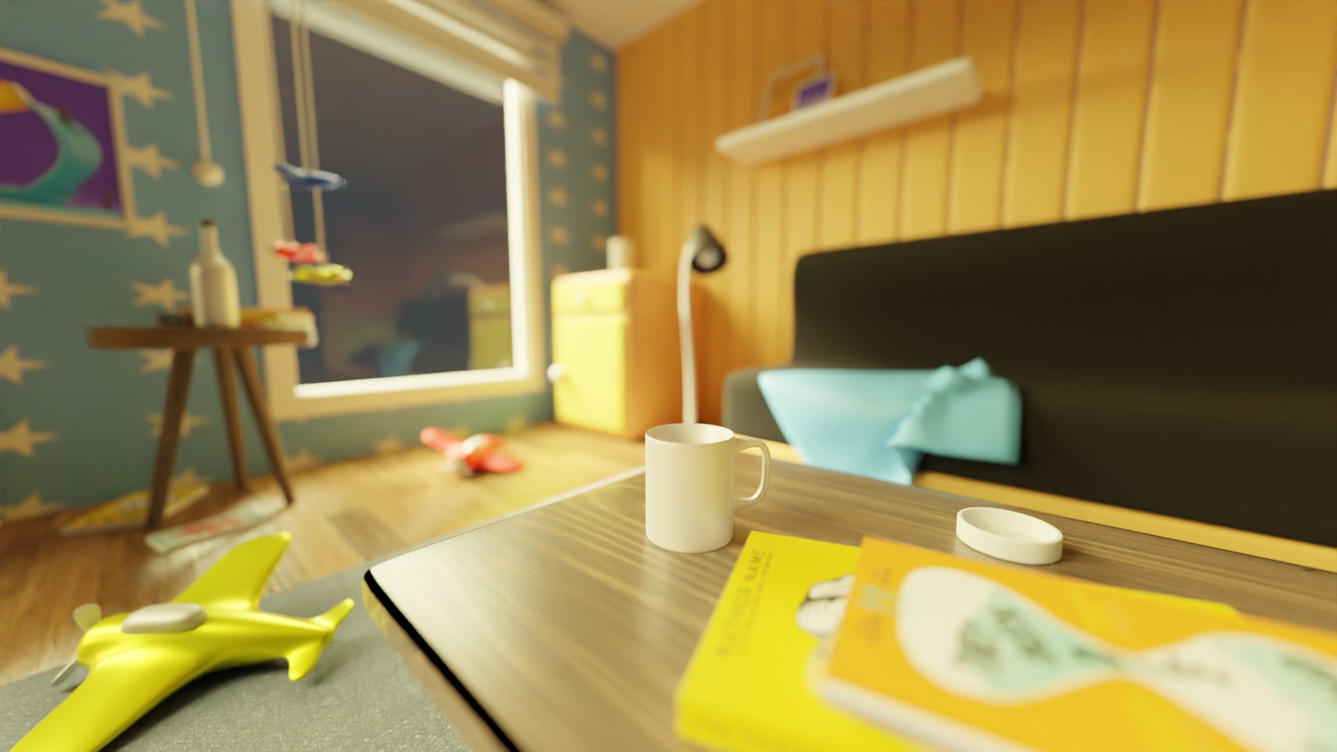 Living Room Disney Pixar Environment Style 3D Model - TurboSquid 1862454