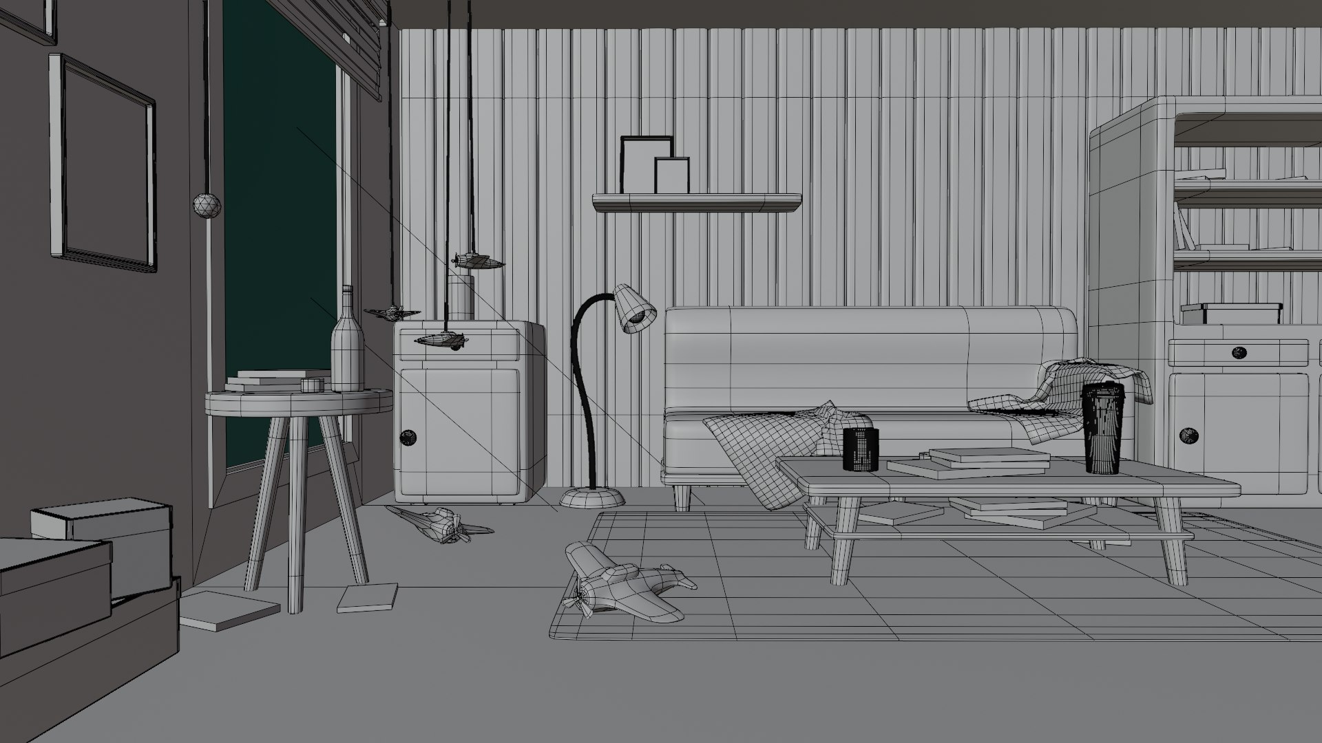 Living Room Disney Pixar Environment Style 3D Model - TurboSquid 1862454