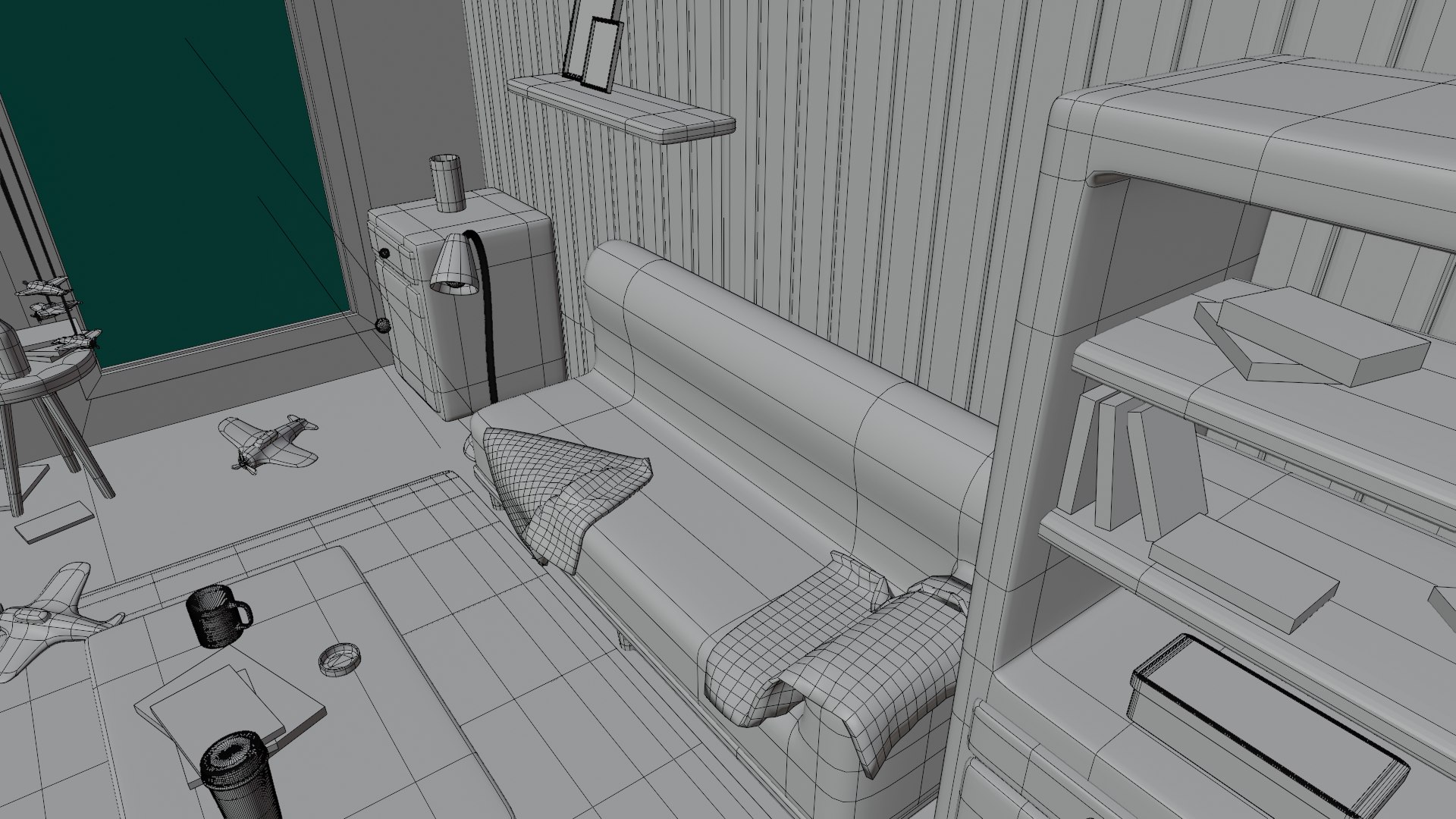 Living Room Disney Pixar Environment Style 3D Model - TurboSquid 1862454