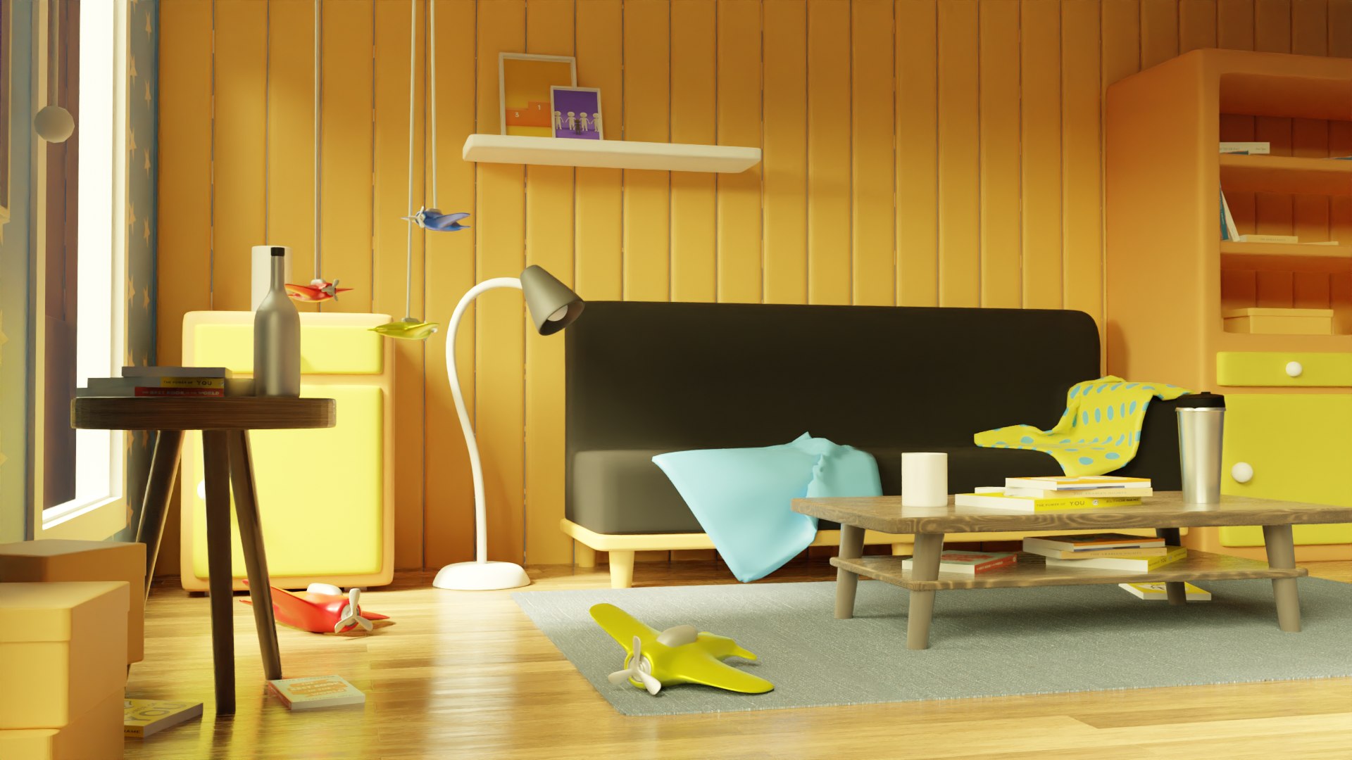 Living Room Disney Pixar Environment Style 3D Model - TurboSquid 1862454