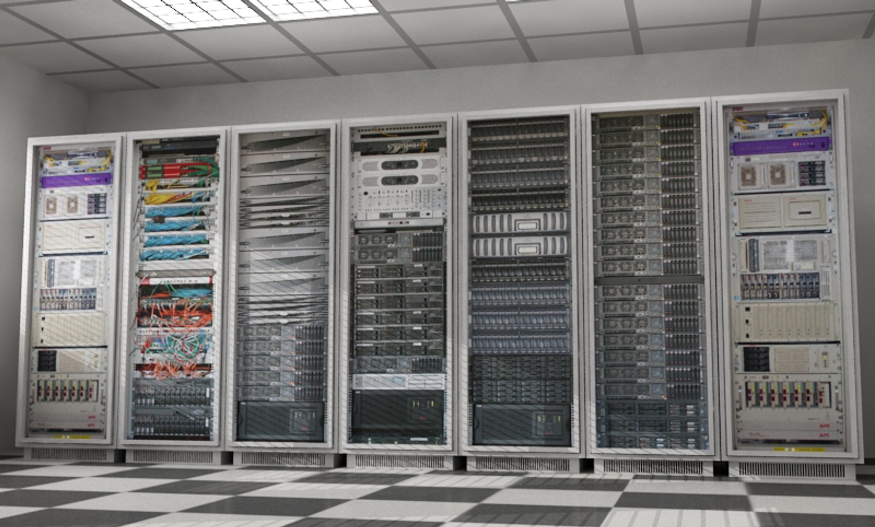 Server Racks 3d Model
