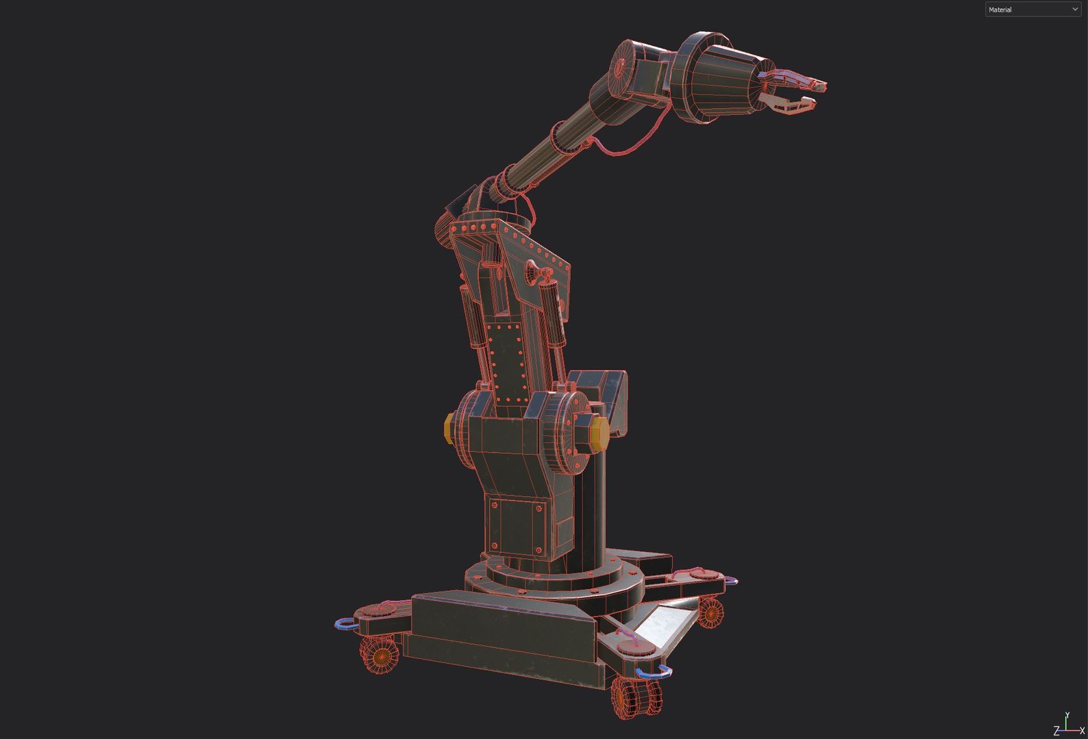 IRON MAN DUM-E ROBOT TONY STARK WITH RIG Low-poly 3D Model 3D Model ...