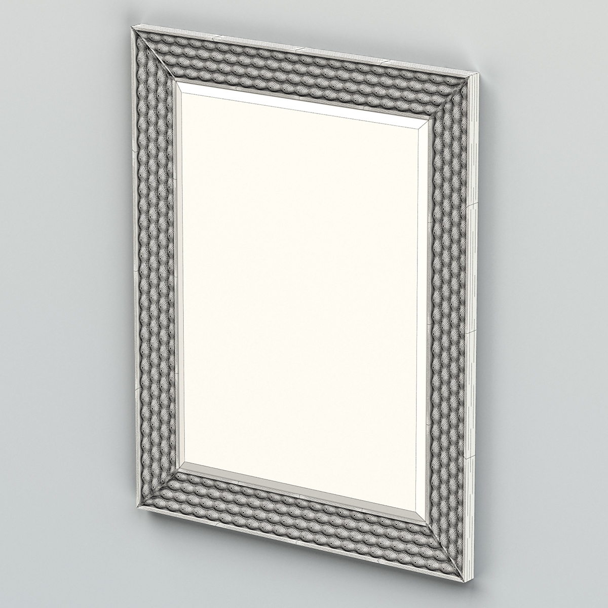 3d model carved rectangle mirror frame