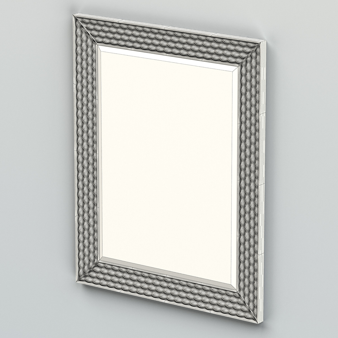 3d model carved rectangle mirror frame