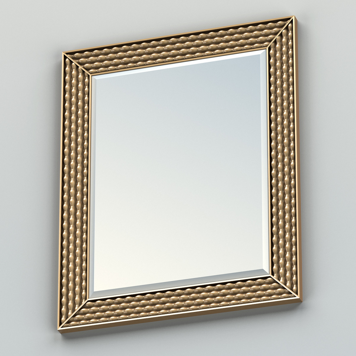 3d model carved rectangle mirror frame