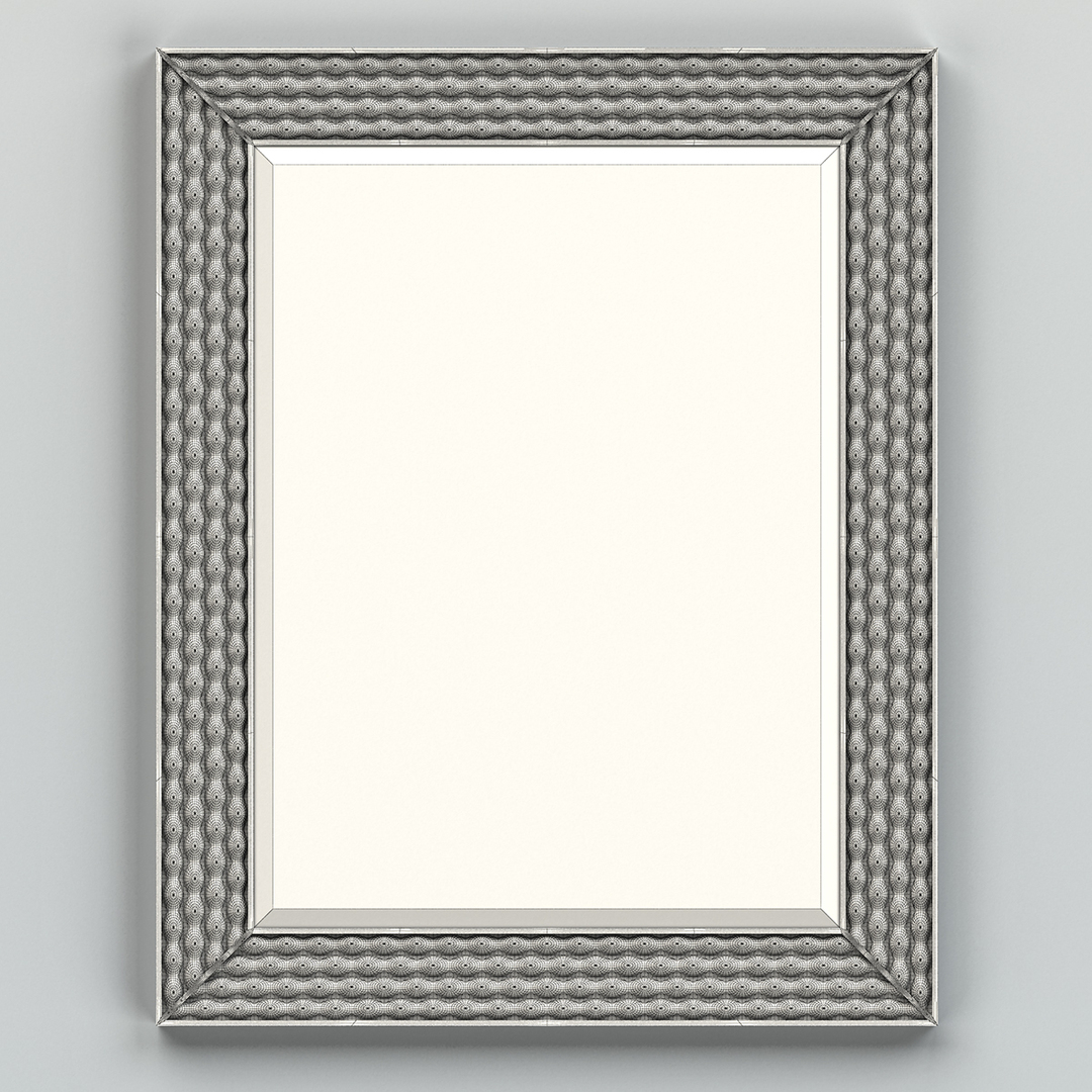 3d model carved rectangle mirror frame