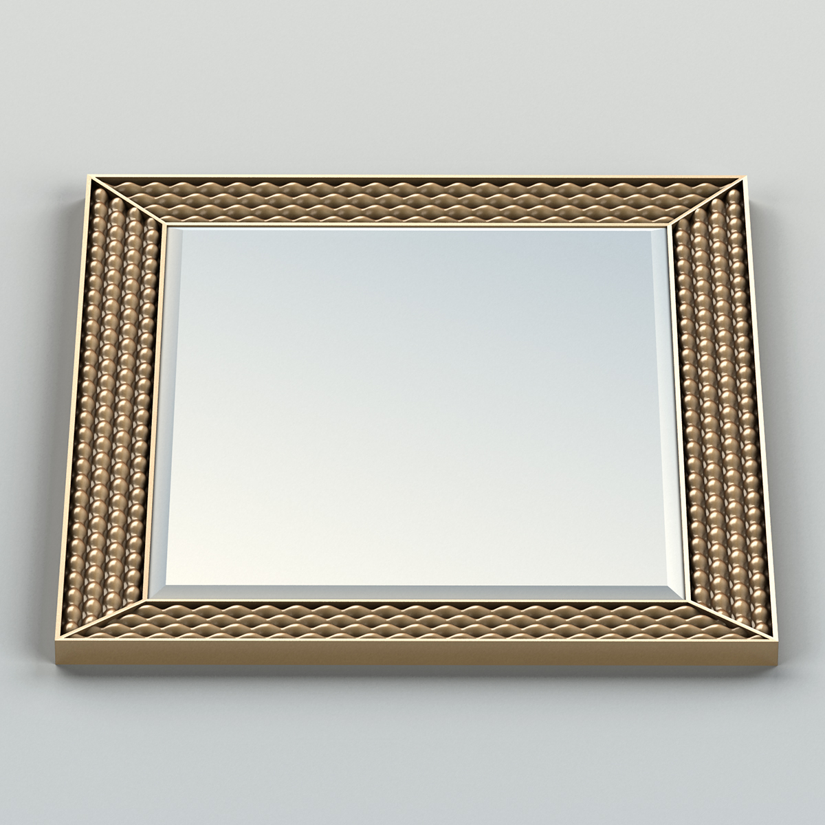 3d model carved rectangle mirror frame