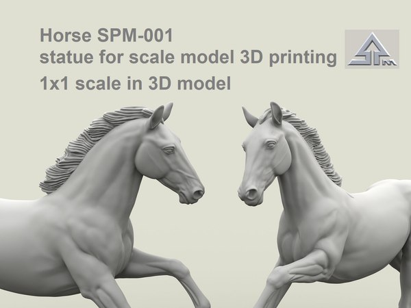 3D model Horse statue printable SPM-001 - TurboSquid 1857504