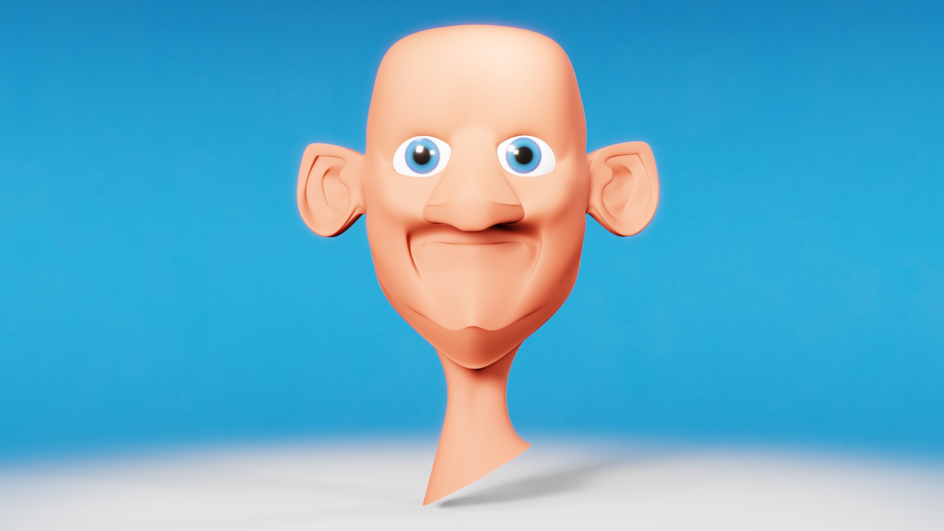 Cartoon Head 4 - Low-Poly 3D Model - TurboSquid 1951134