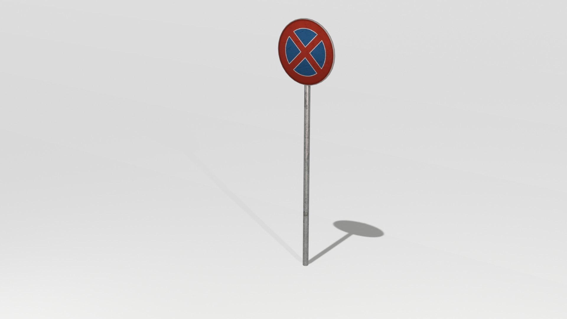 3D Model Traffic Sign No Stopping 2 - TurboSquid 2144658