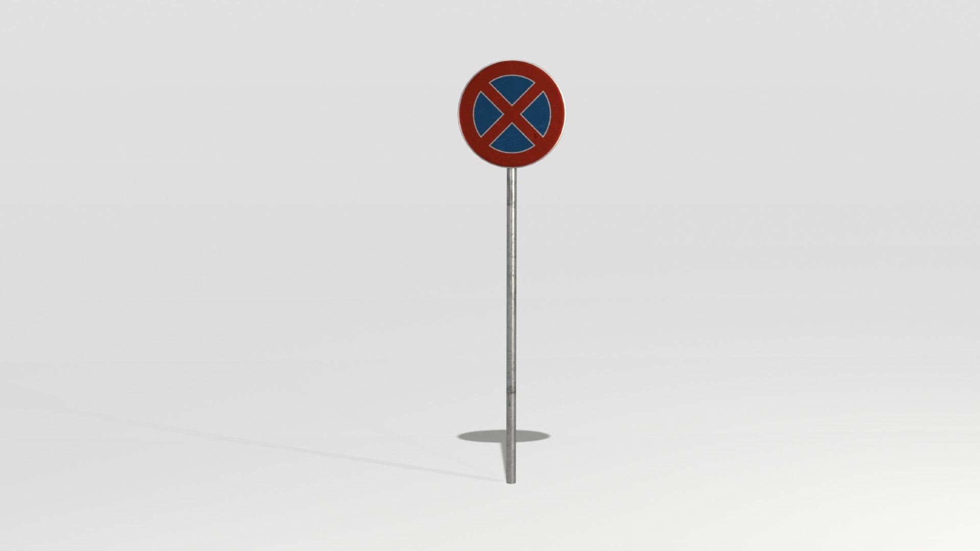 3D Model Traffic Sign No Stopping 2 - TurboSquid 2144658