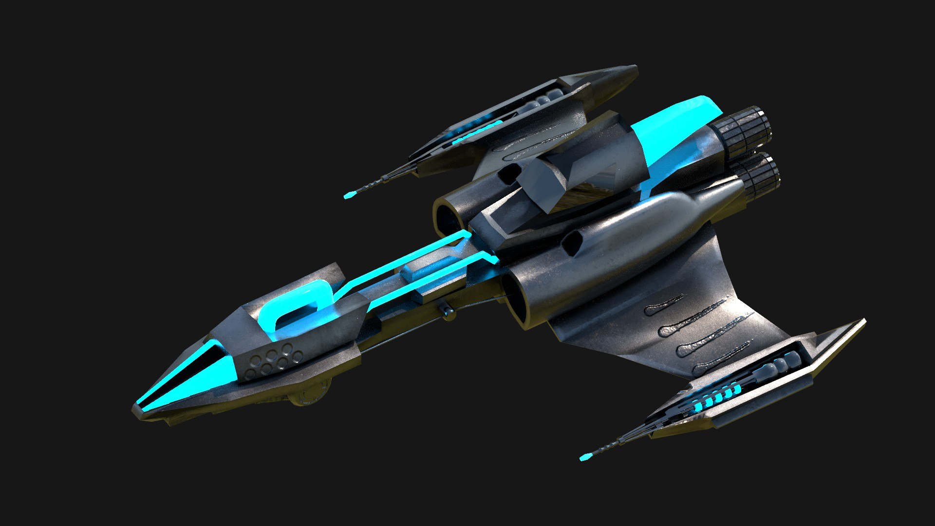 3D alien ship model - TurboSquid 1637479
