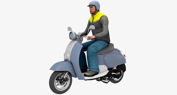 Scooter man 01 3D model - TurboSquid 1233063
