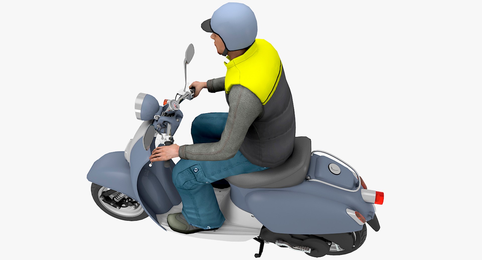 Scooter man 01 3D model - TurboSquid 1233063