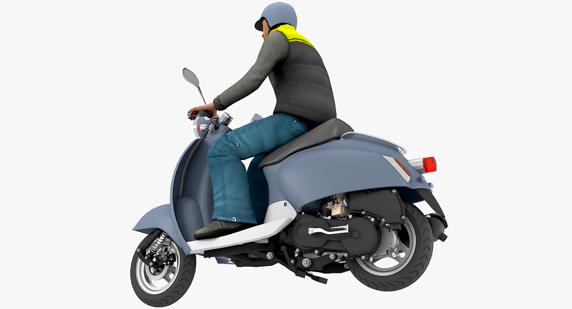 Scooter man 01 3D model - TurboSquid 1233063