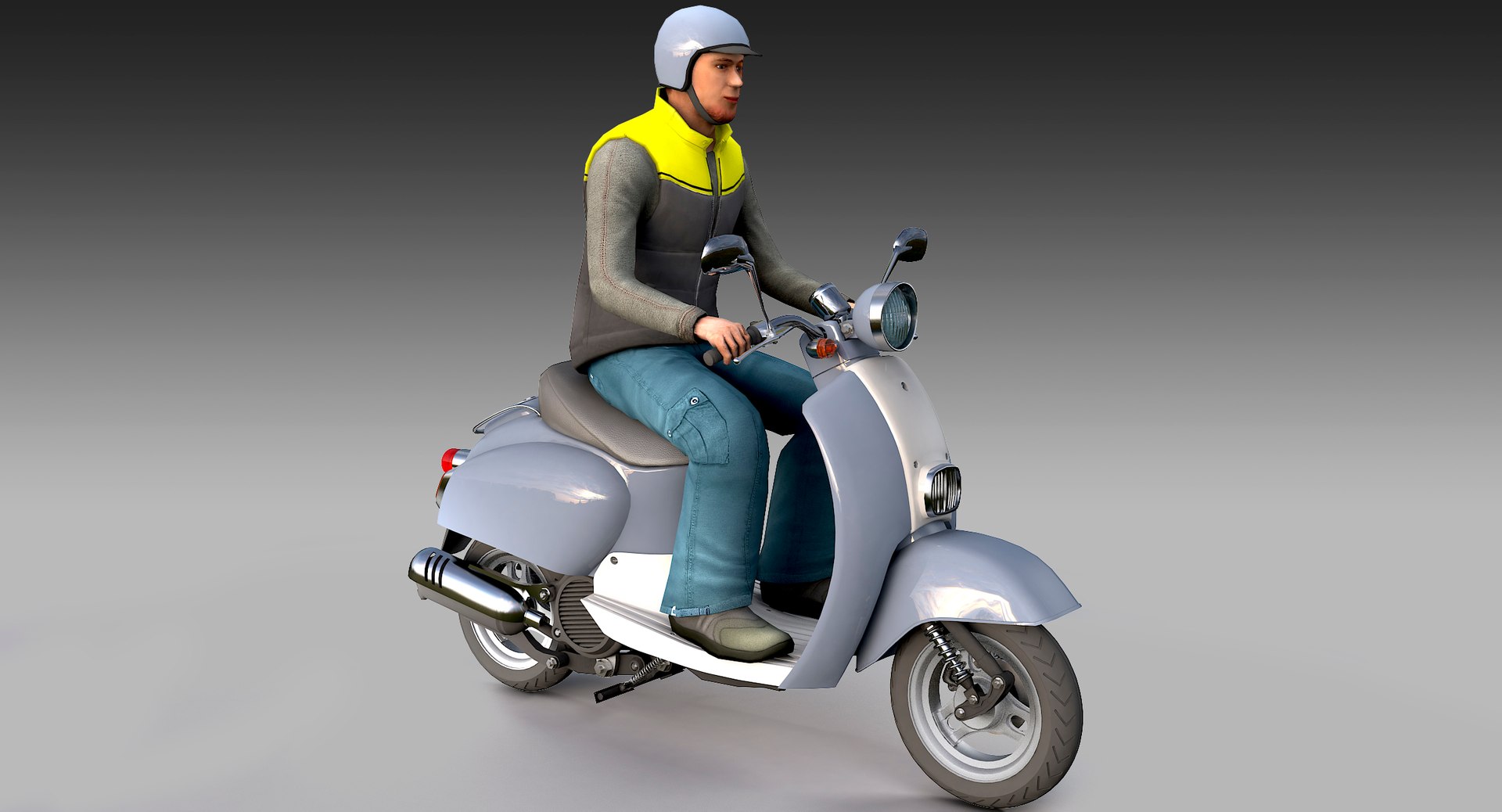 Scooter man 01 3D model - TurboSquid 1233063