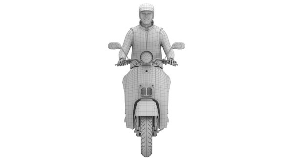 Scooter man 01 3D model - TurboSquid 1233063