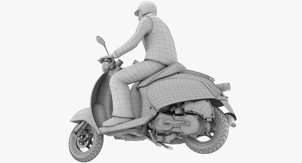 Scooter man 01 3D model - TurboSquid 1233063