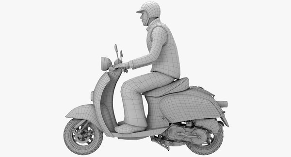 Scooter man 01 3D model - TurboSquid 1233063
