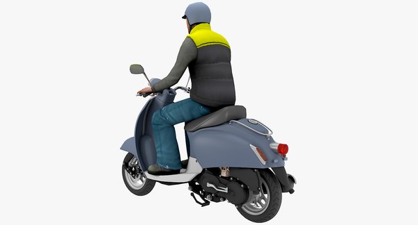 Scooter man 01 3D model - TurboSquid 1233063