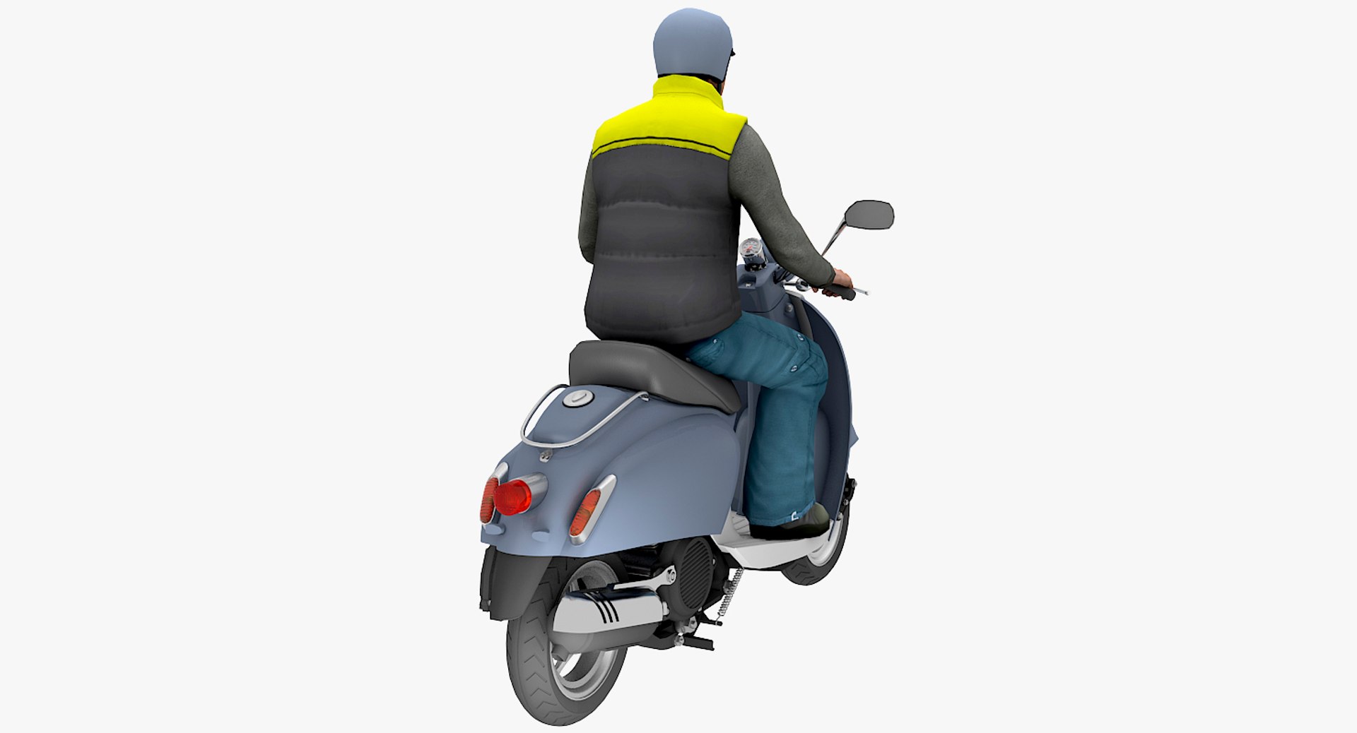Scooter man 01 3D model - TurboSquid 1233063