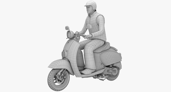 Scooter man 01 3D model - TurboSquid 1233063