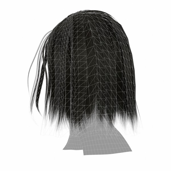 3D hair classic hairstyles low-poly - TurboSquid 1568242
