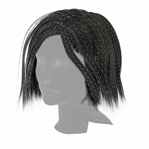 3D hair classic hairstyles low-poly - TurboSquid 1568242