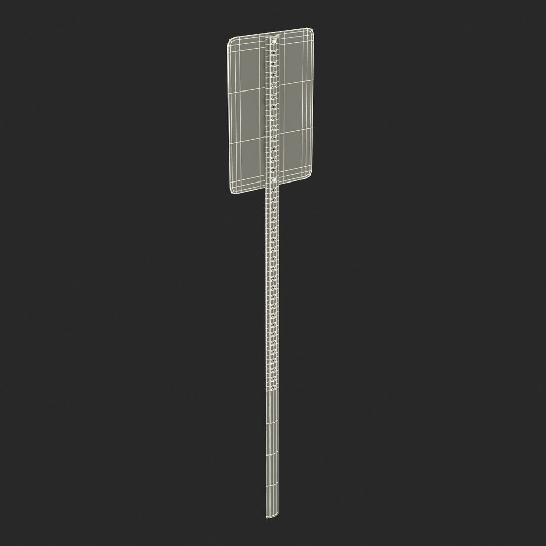 3d model of parking sign