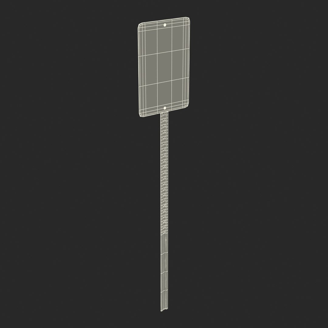 3d model of parking sign