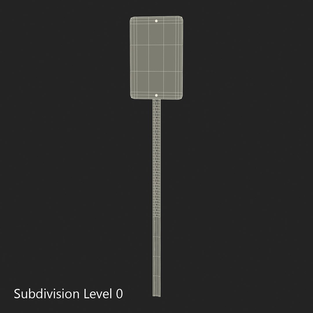 3d model of parking sign