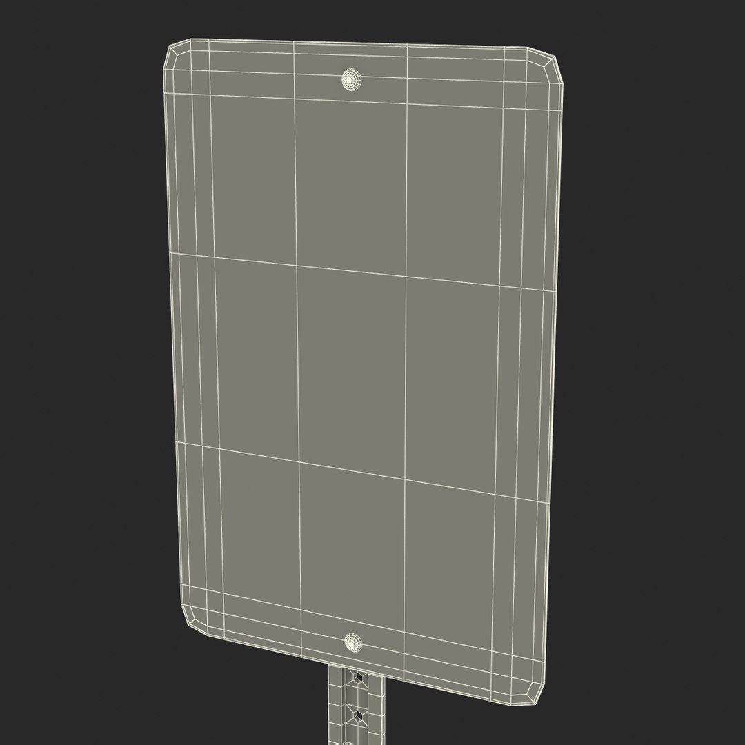 3d model of parking sign