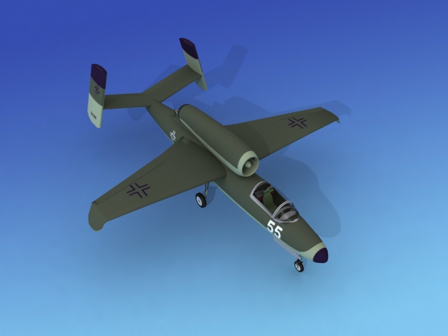 3d fighter jets heinkel 162 model