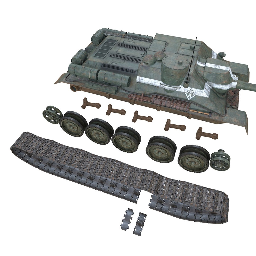 Su-100 - Tank 3D Model - TurboSquid 1487845