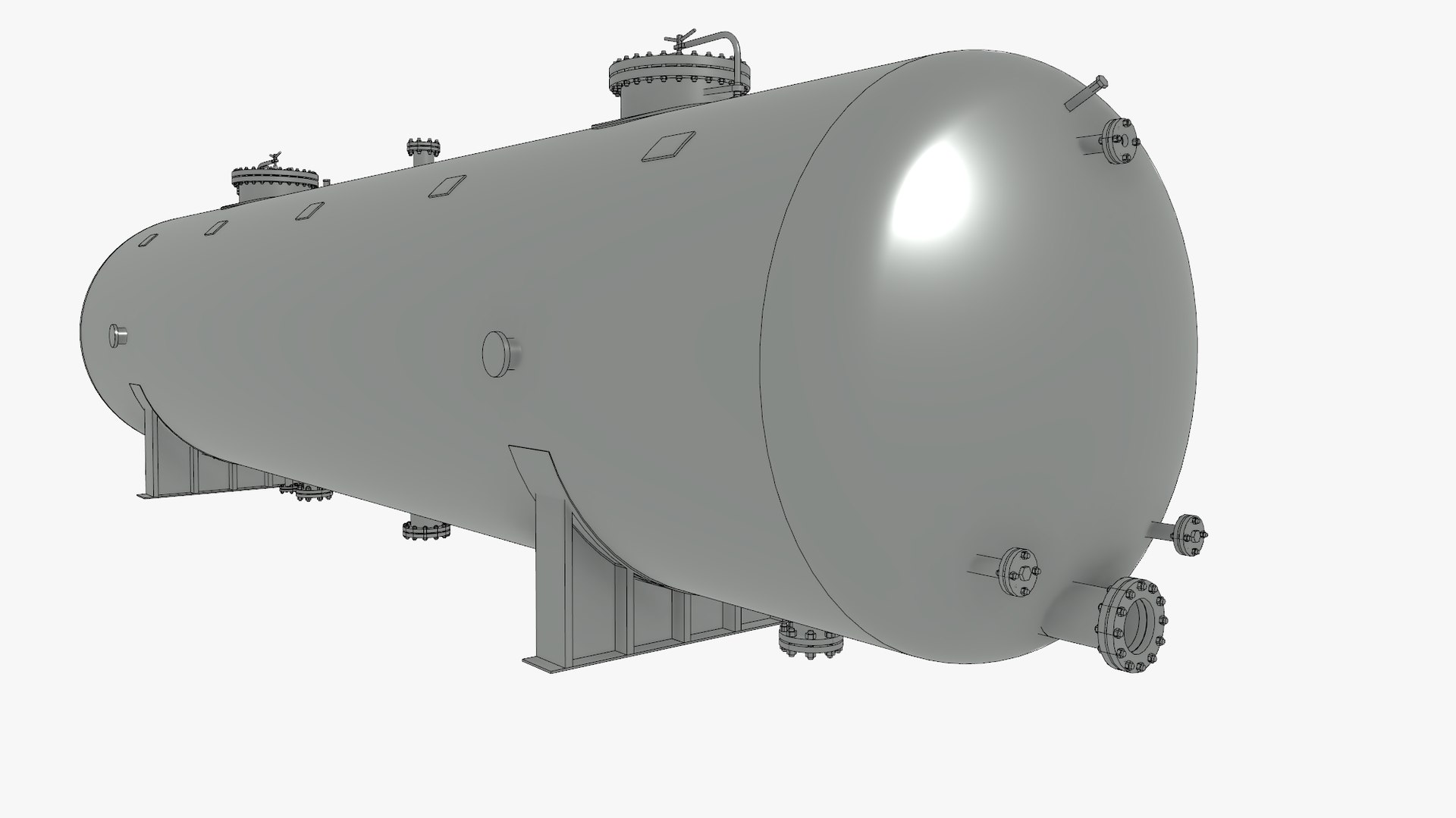 3D Model Oil Tank 50m3 - TurboSquid 2160697