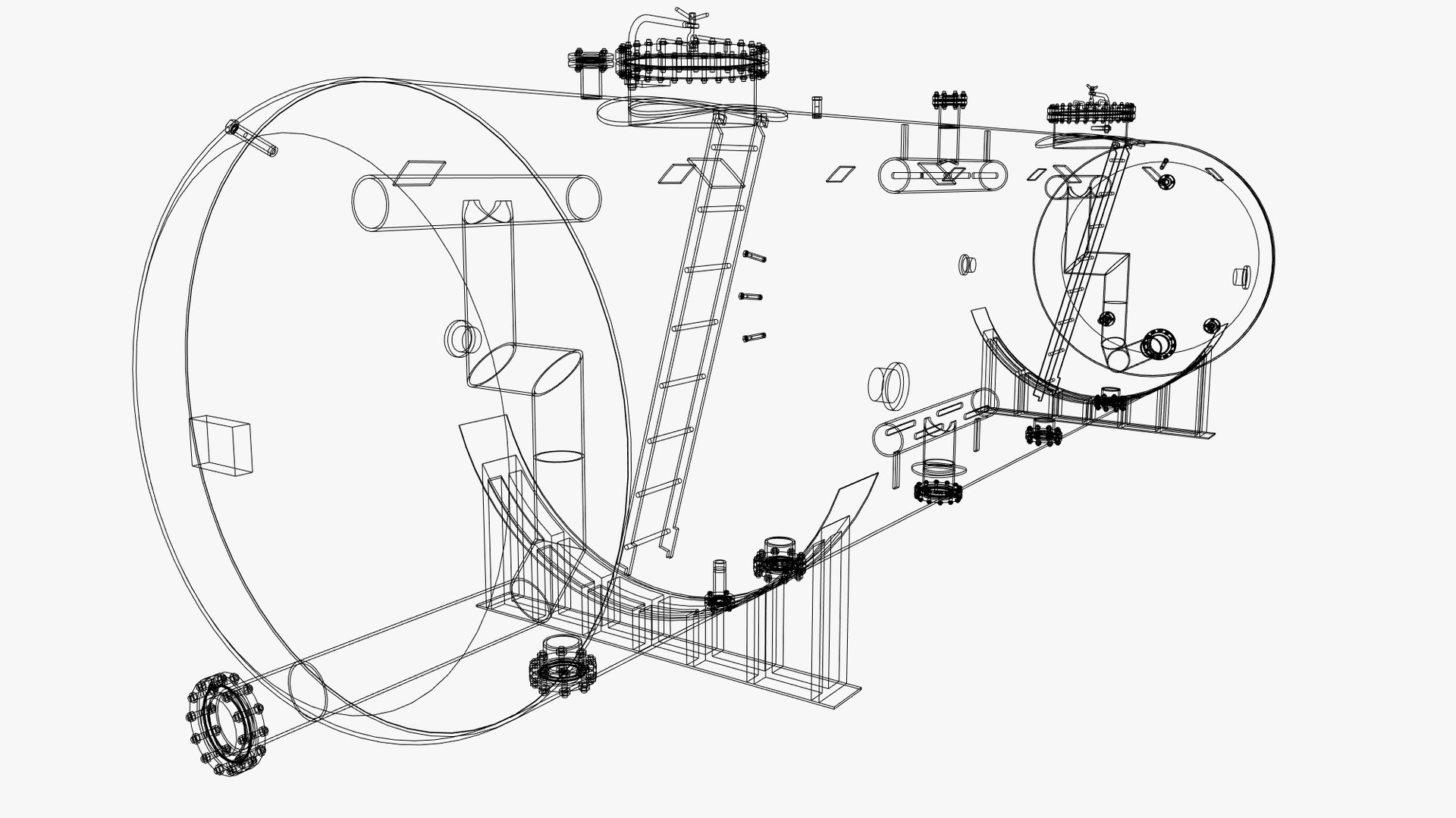 3D Model Oil Tank 50m3 - TurboSquid 2160697