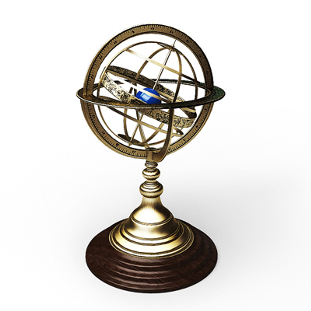 3d model old armillary sphere