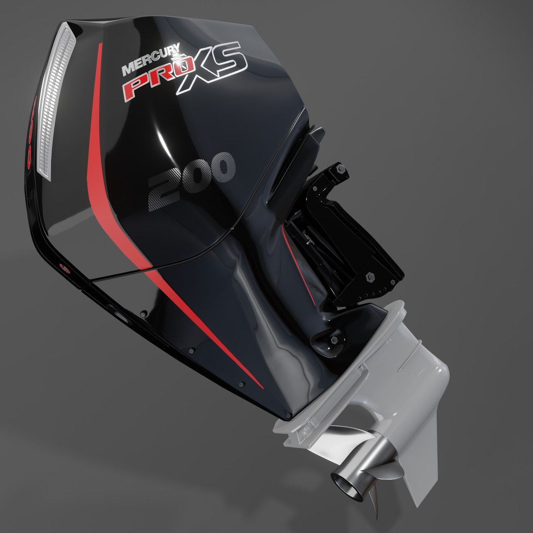 Mercury Pro XS 200 Outboard PBR Model 3D 3D Model - TurboSquid 2240606