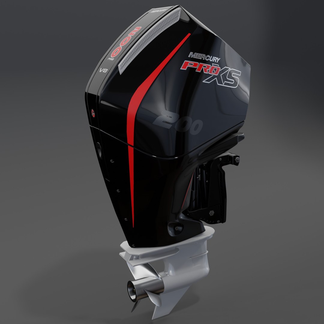Mercury Pro XS 200 Outboard PBR Model 3D 3D Model - TurboSquid 2240606