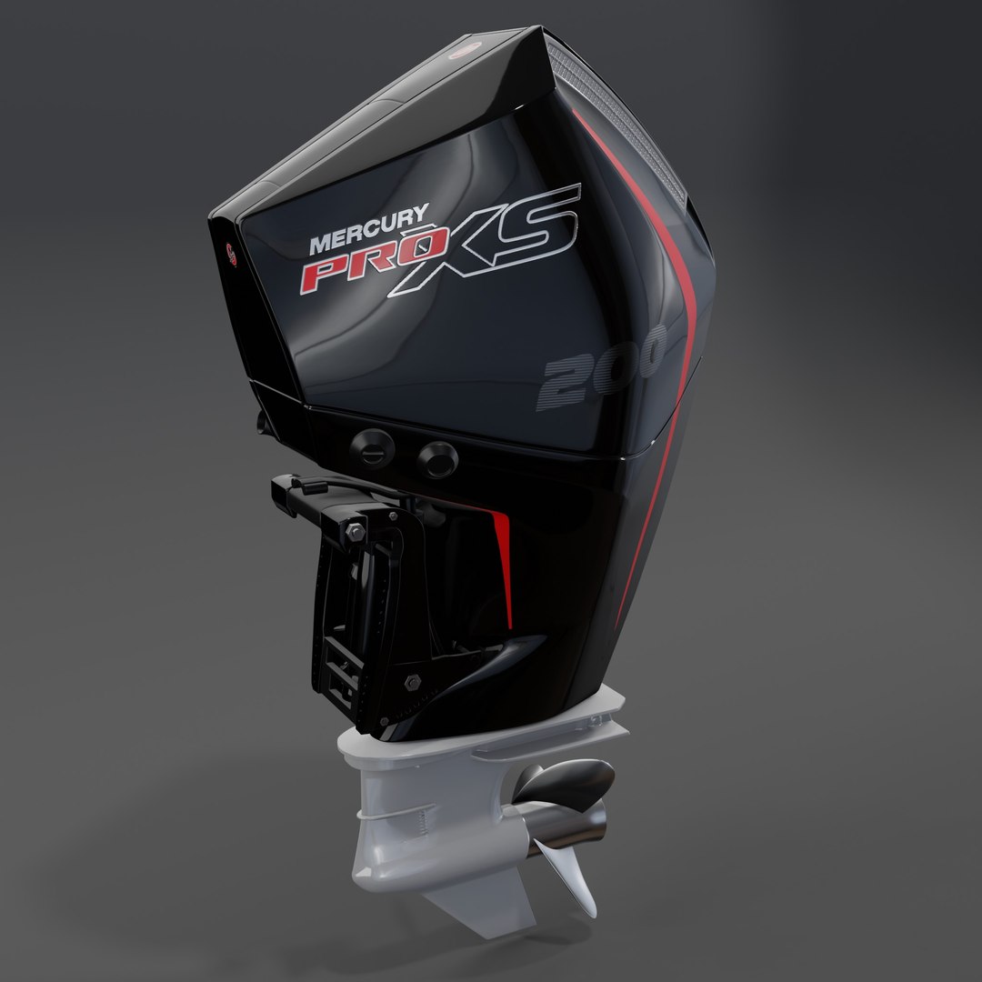 Mercury Pro XS 200 Outboard PBR Model 3D 3D Model - TurboSquid 2240606