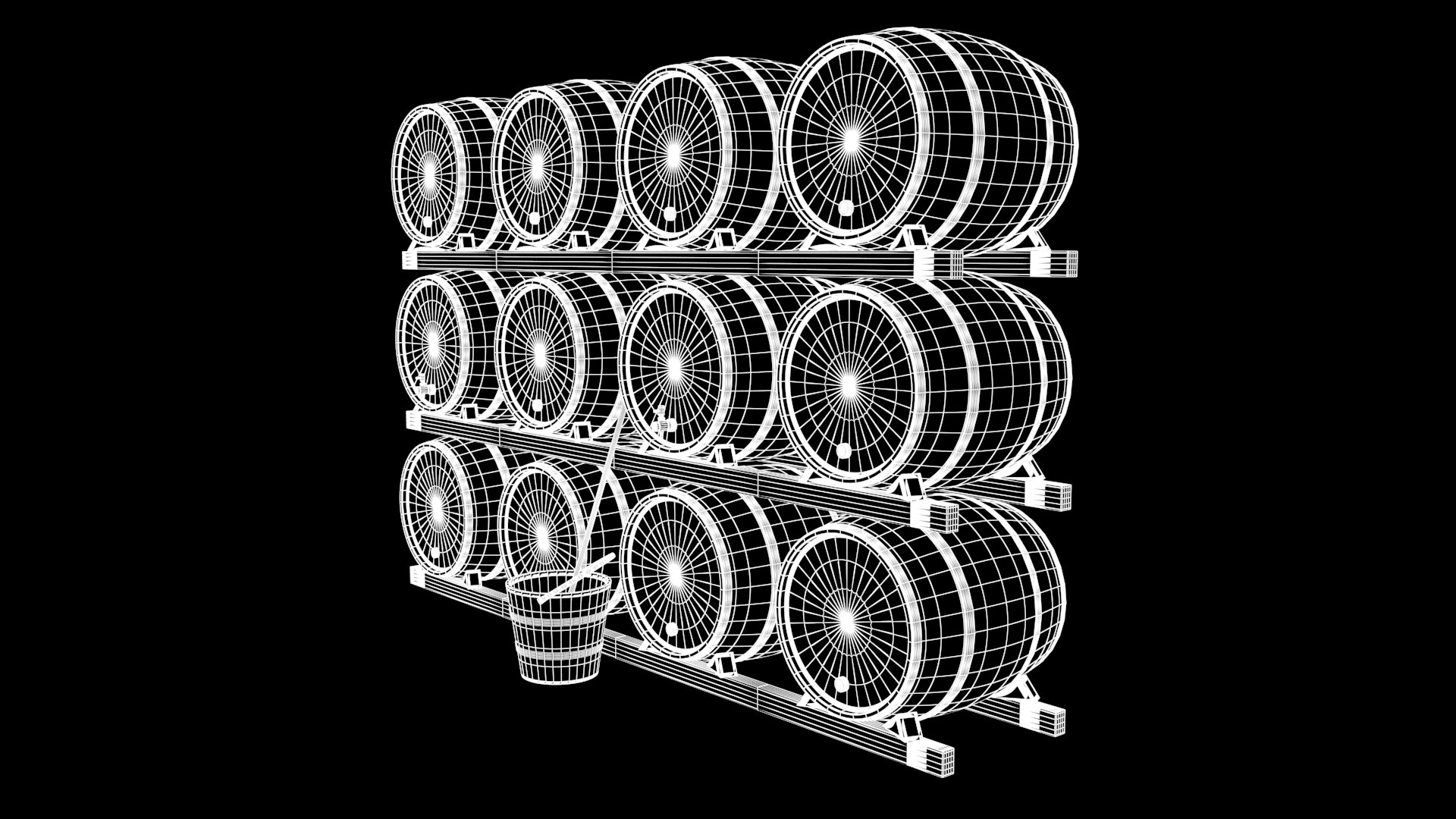Stack Barrels 3d Obj