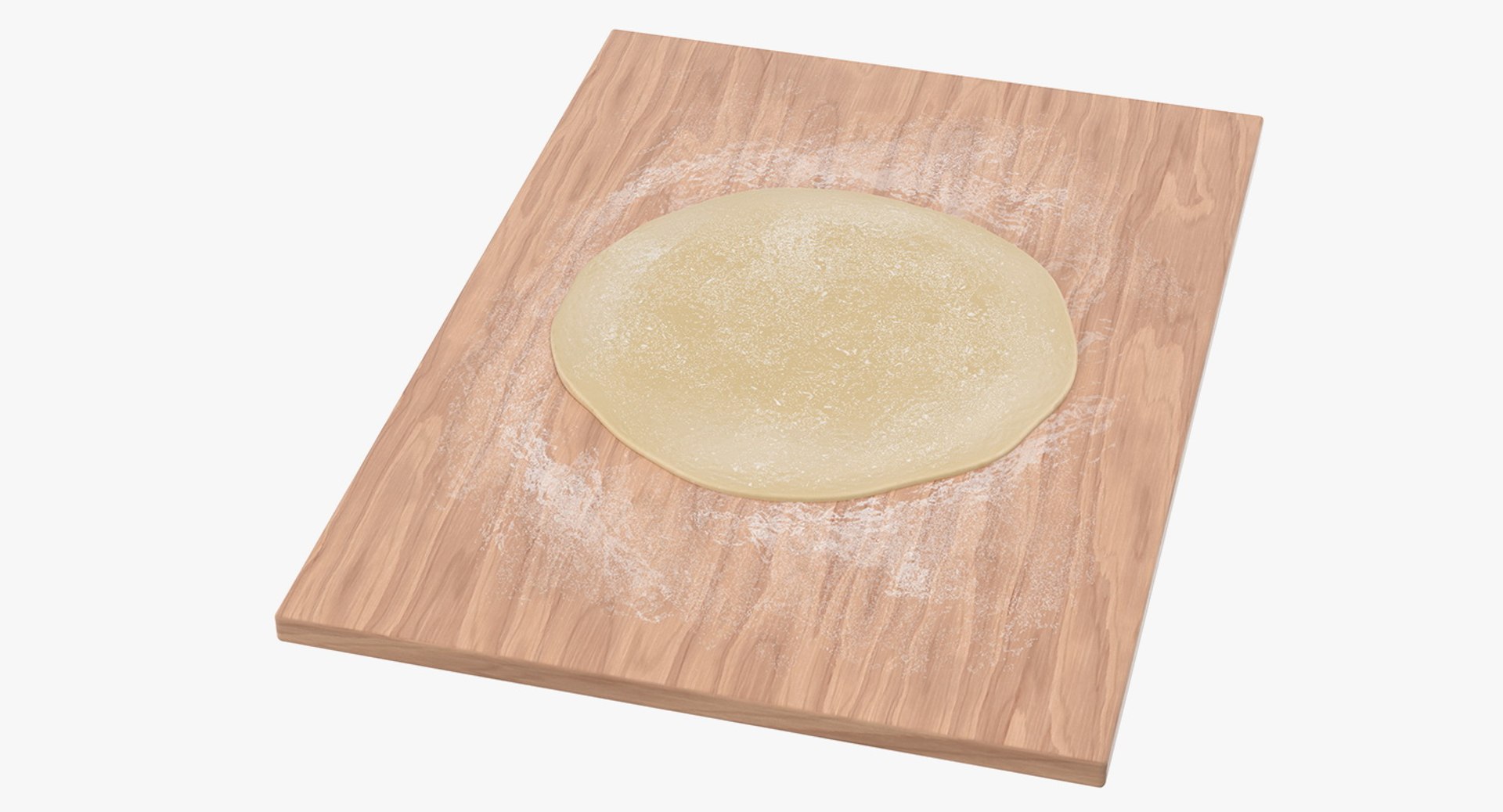 3D flat bread pizza dough model - TurboSquid 1375399