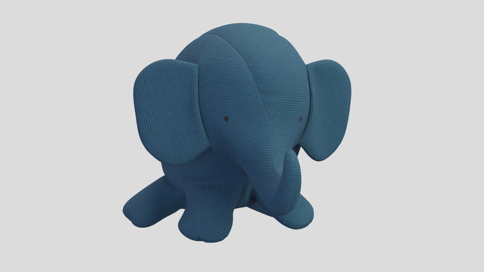 Blue Elephant Stuffed Toy 3D Model - TurboSquid 1997822