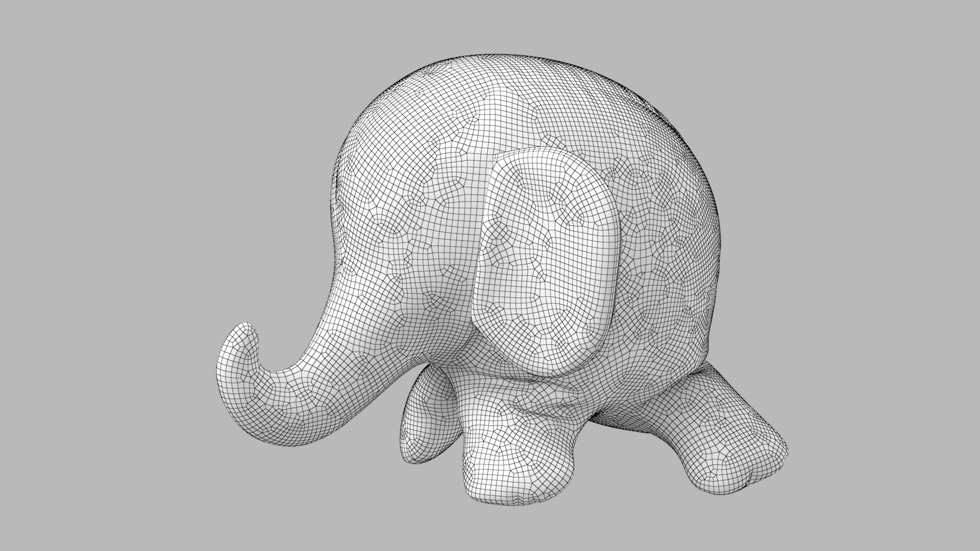Blue Elephant Stuffed Toy 3D Model - TurboSquid 1997822