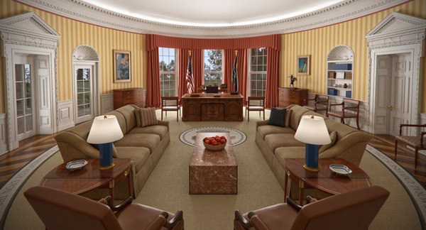 white house oval office architecture 3d max