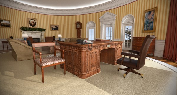 white house oval office architecture 3d max