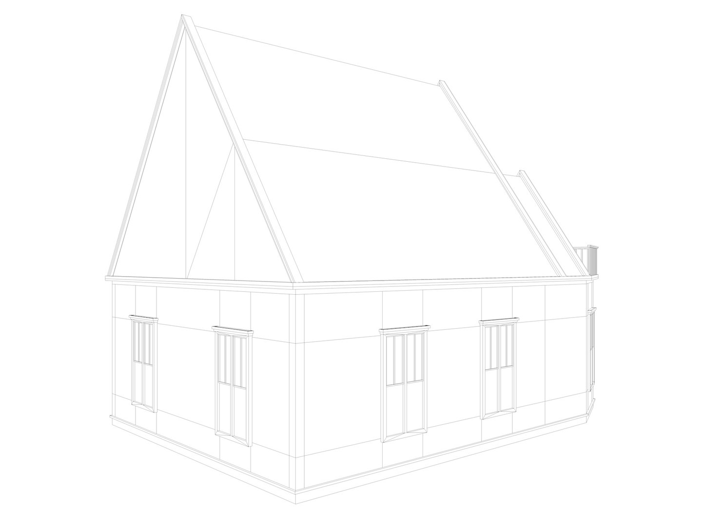 Five House Collection 3D model - TurboSquid 2082052